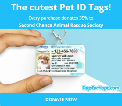 TagsForHope Pet Tags - Second Chance Animal Rescue Society